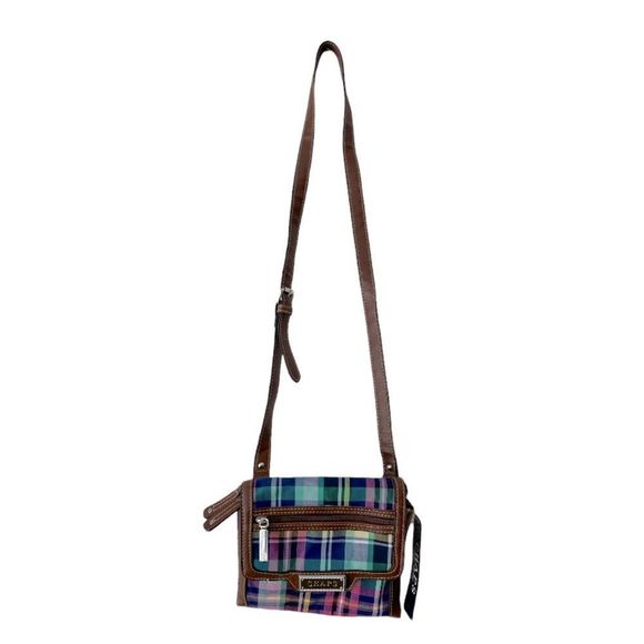 Chaps | Bags | Chaps Ryder Crossbody Bag In Vibrant Plaid | Poshmark